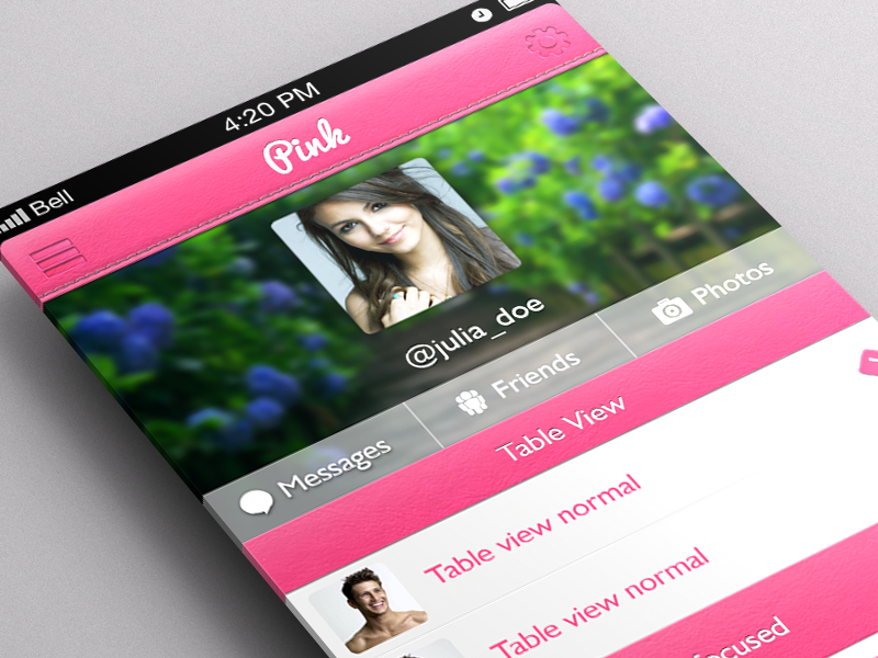 Free Pink UI Kit by Arjun Kani on Dribbble