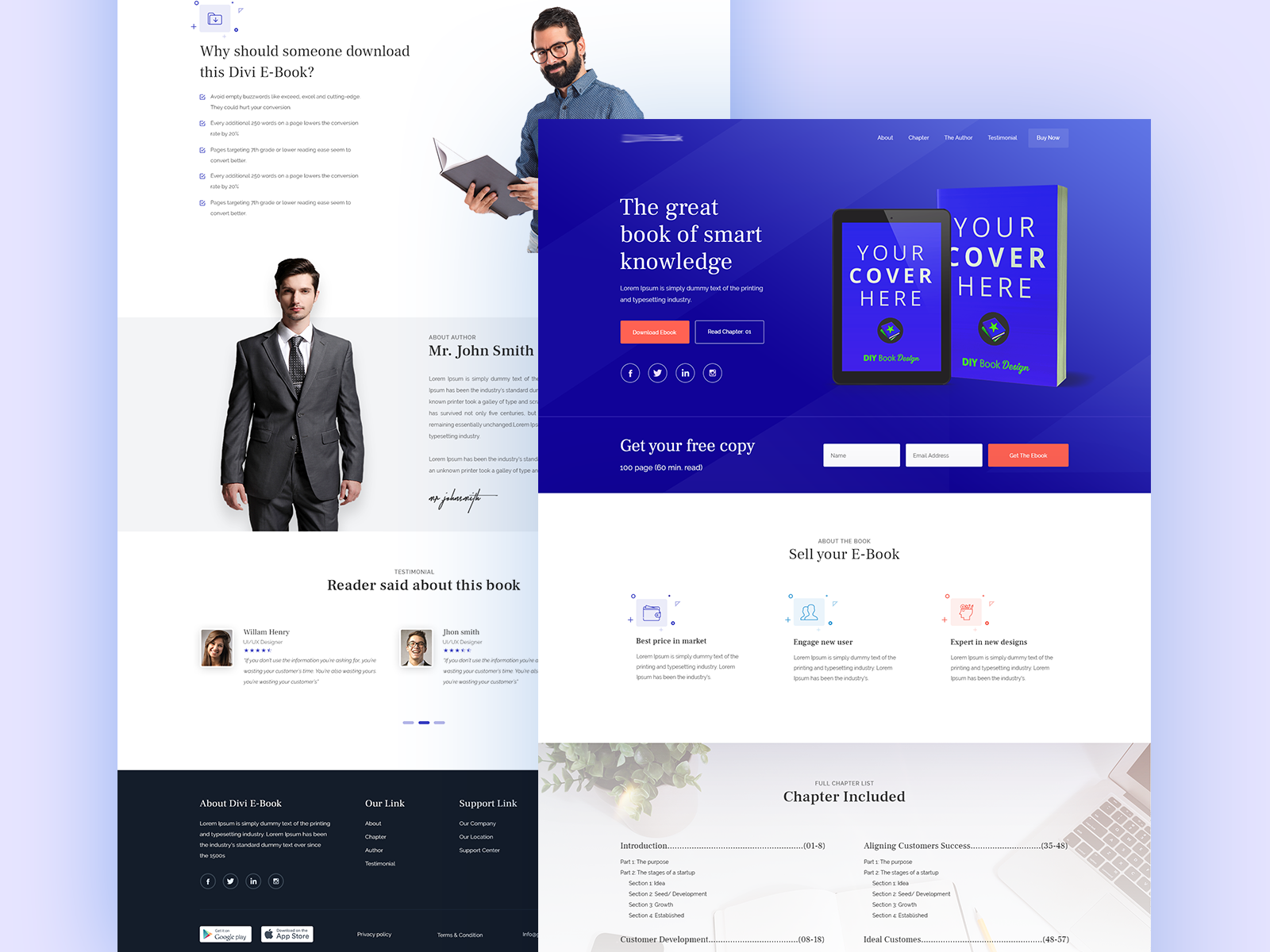 E-Book Landing Page Design by Mithun 🔥 on Dribbble