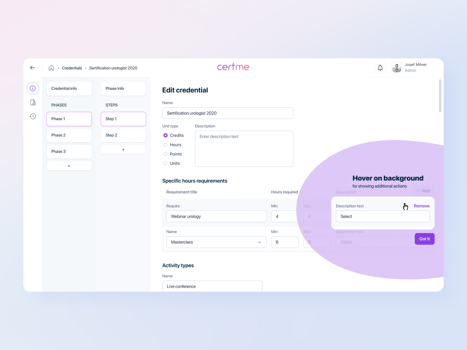 Workflow automation software for professional certification by Ignat ...