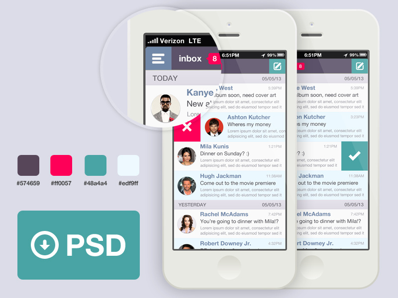 Email Widget | Mobile by Regy Perlera on Dribbble