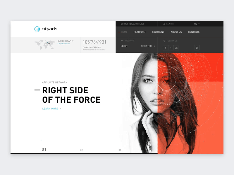 CityAds Media corporate website by Eugene Laskovy on Dribbble