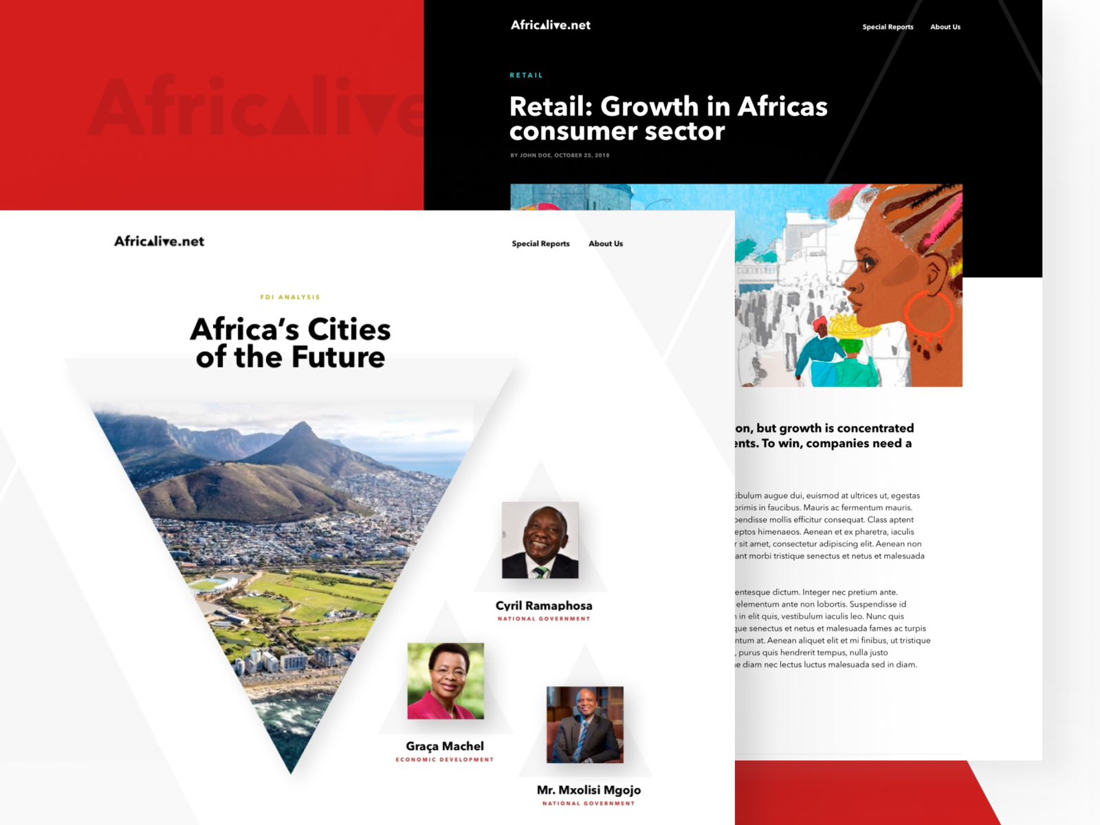 Africa live - website design by Sanja Kajfeš on Dribbble