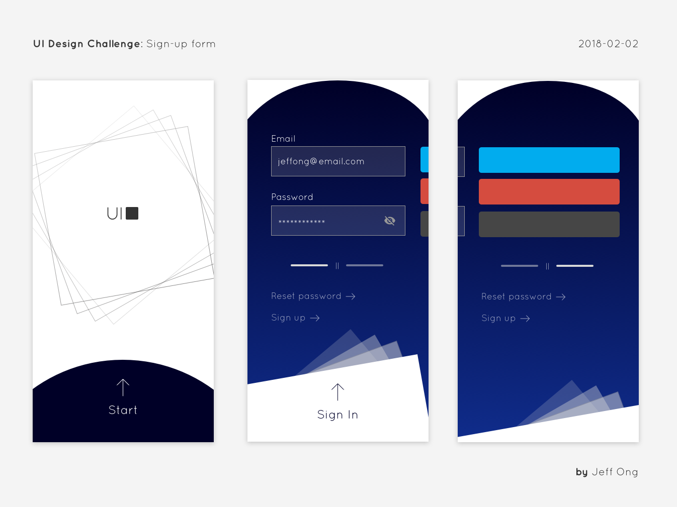 UI Design Challenge - SignUp Form by Jeff Ong on Dribbble