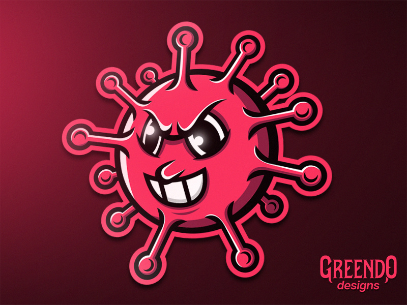 Corona Virus Mascot 2 by Daniel Tsankov on Dribbble
