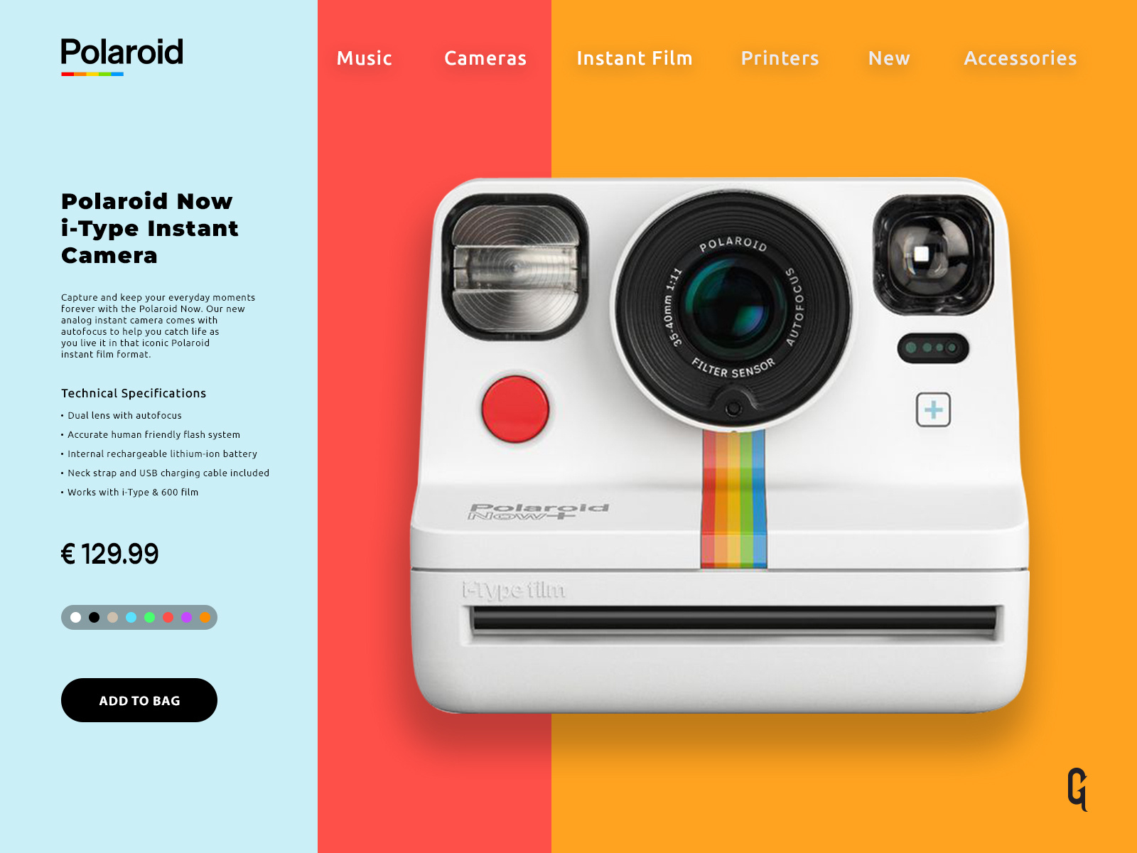 Polaroid Camera Concept Ui Design by Daniel Tsankov on Dribbble