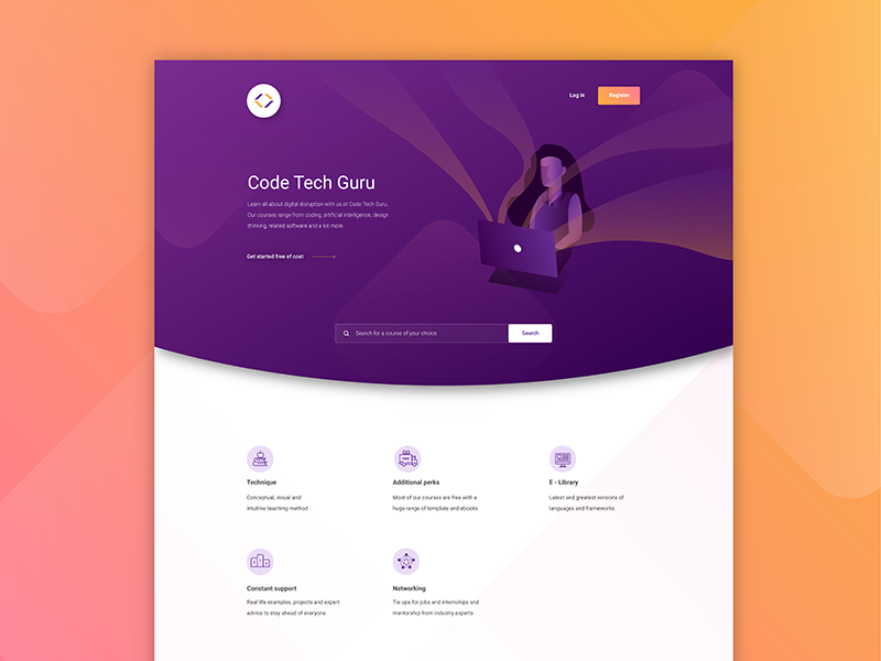 Educational Website Homepage by RaspBerry Design on Dribbble