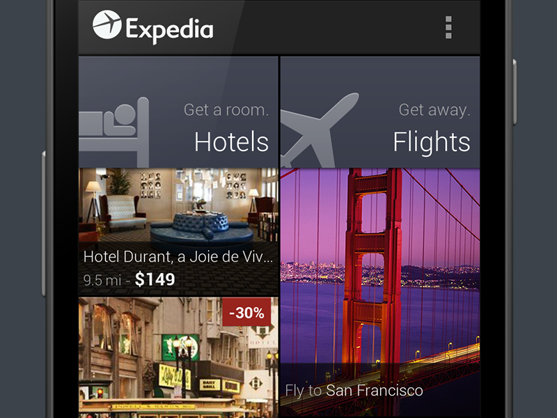 Expedia 2.0 - Android by Chris Arvin for Mobiata on Dribbble