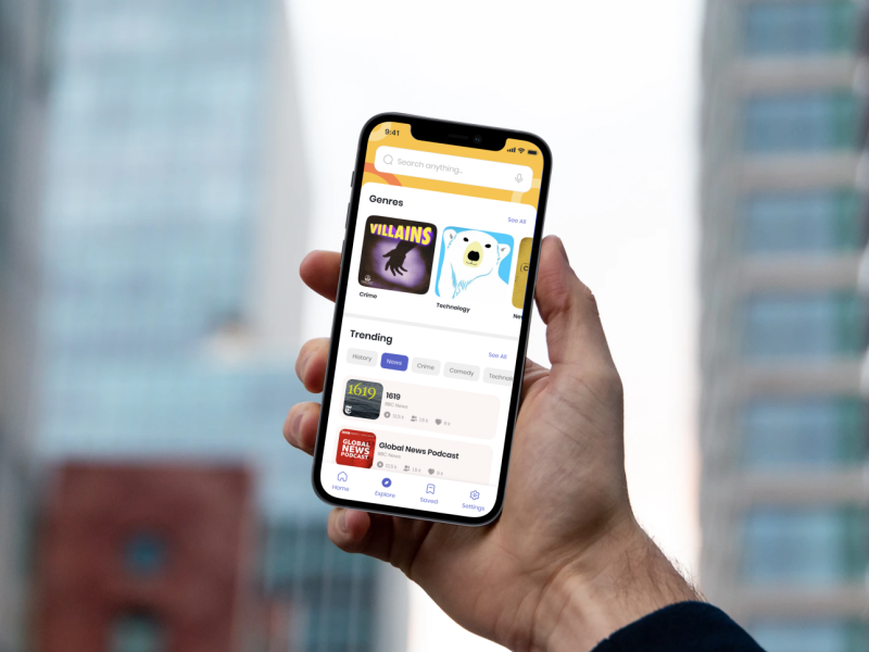 Podcast app - Explore screen by Fulvio Volpi on Dribbble