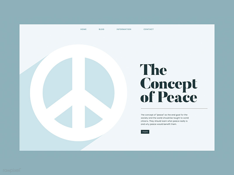 Web Template : The Concept Of Peace by rawpixelgift for rawpixel on ...