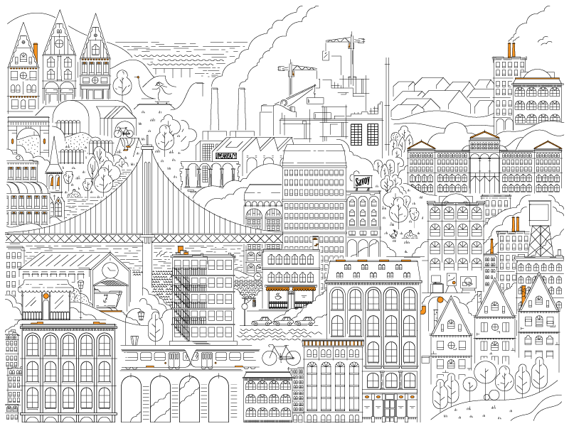 City Line by Sylvain Guiheneuc on Dribbble