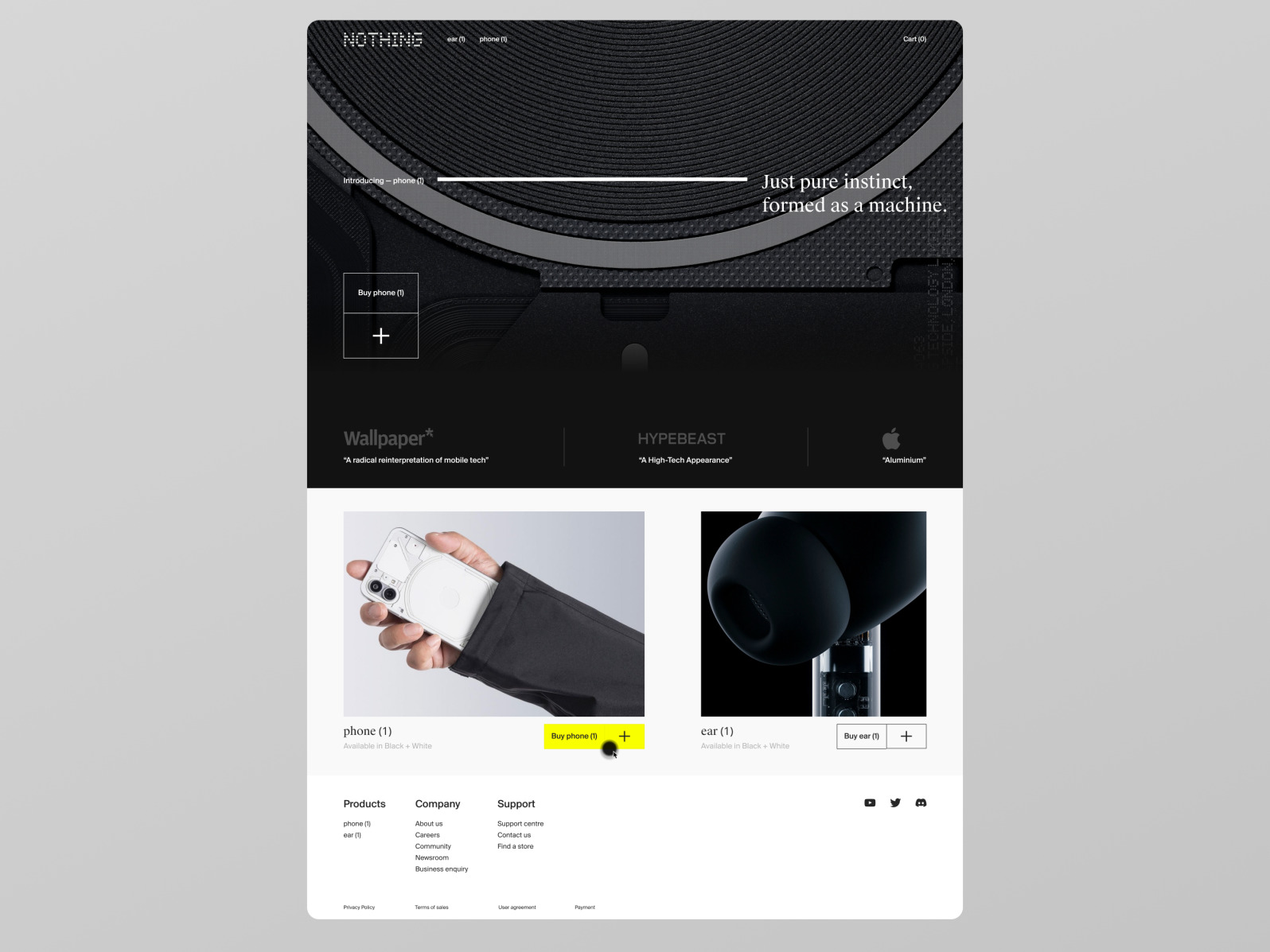 nothing website redesign by lónsi on Dribbble