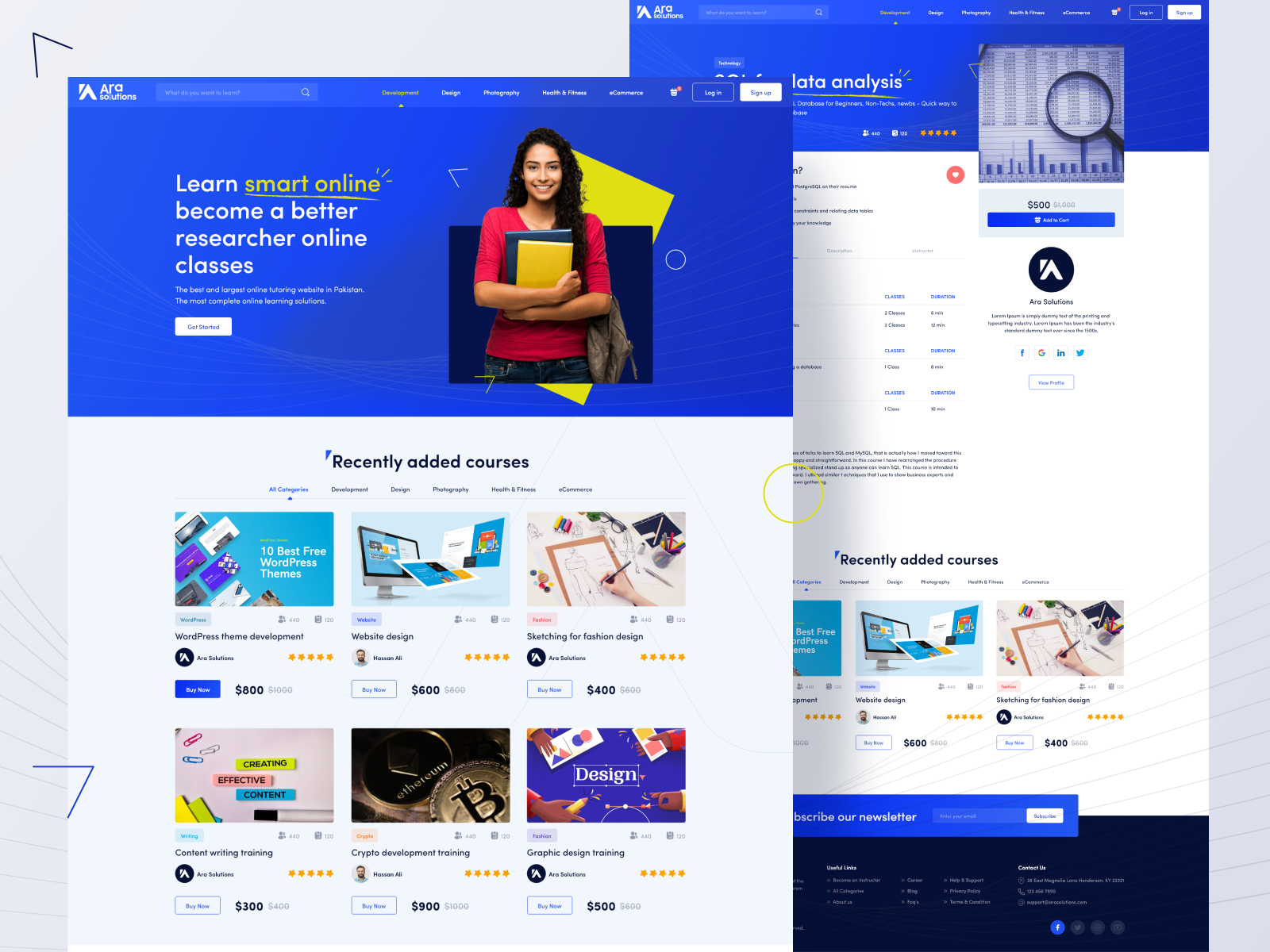 Ara Solutions - Website UI/UX Design by Zaahir Tech on Dribbble
