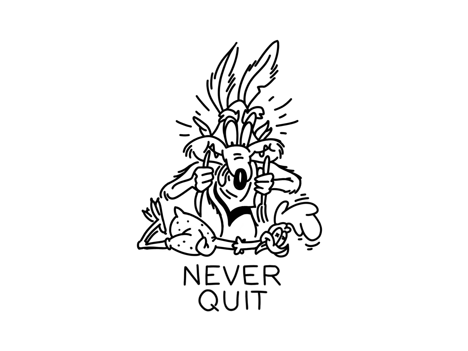 Never quit by Jannis Habbe-Dalsgaard on Dribbble