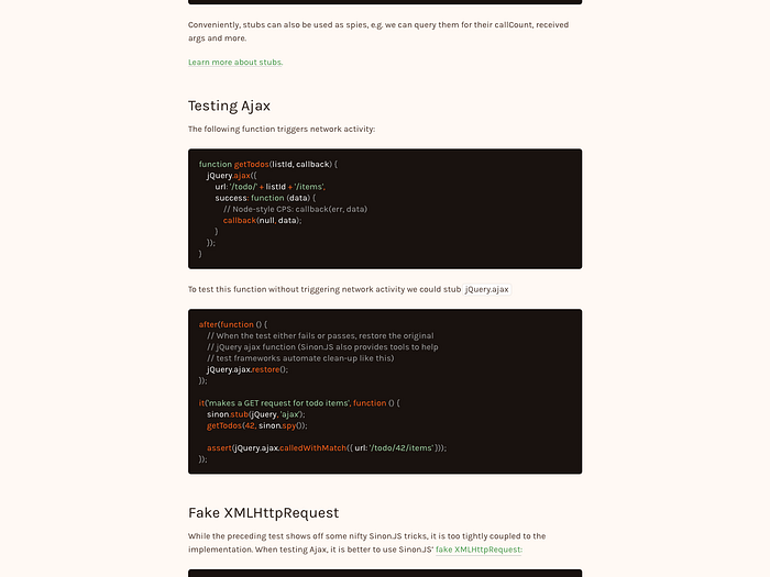 Sinon.JS Homepage Redesign by Afnizar Nur Ghifari on Dribbble