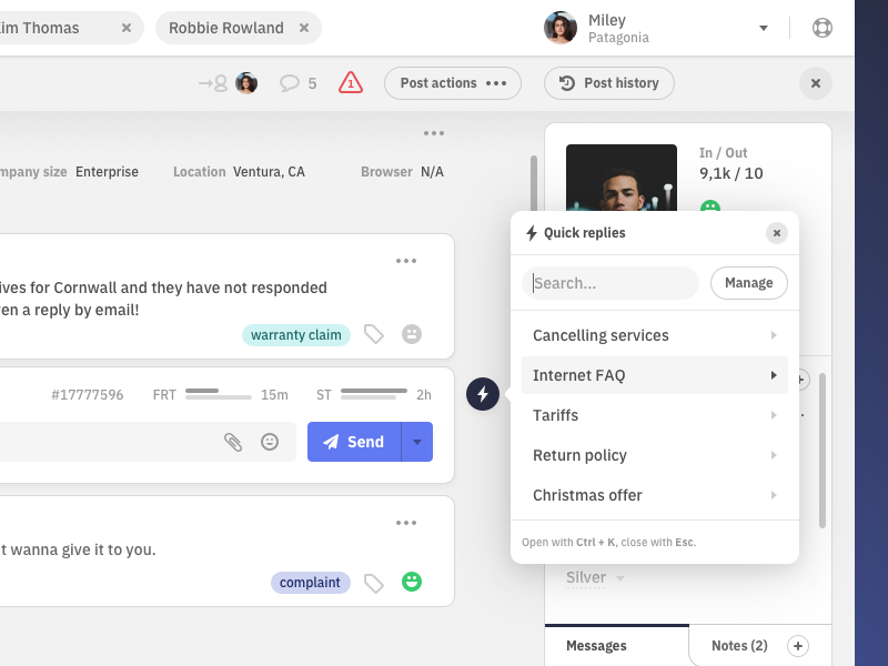Quick replies I. by Albert Zikmund on Dribbble