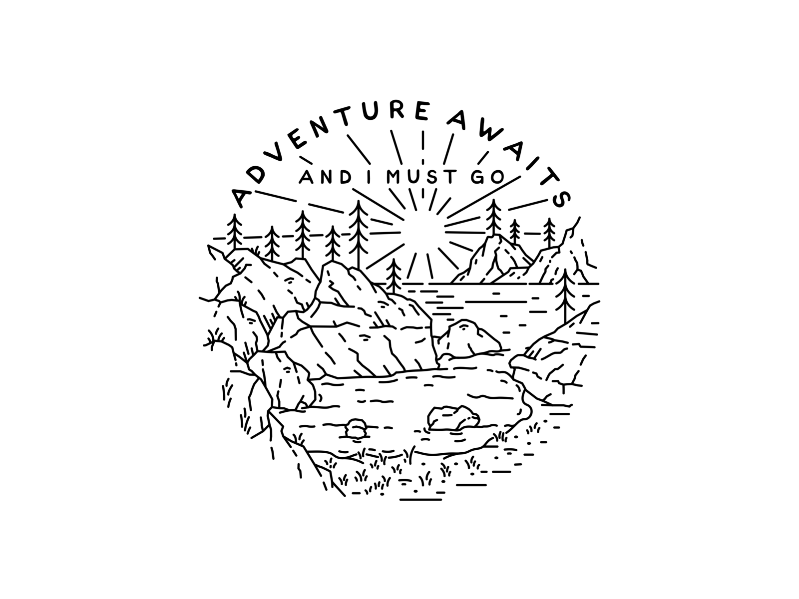 Monoline Landscape by Hafizh Pradana on Dribbble