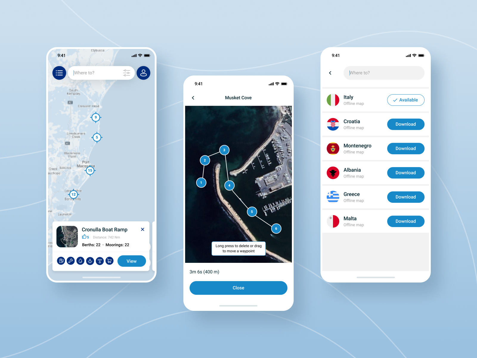 Wiki Ports mobile app by Karina Popova on Dribbble