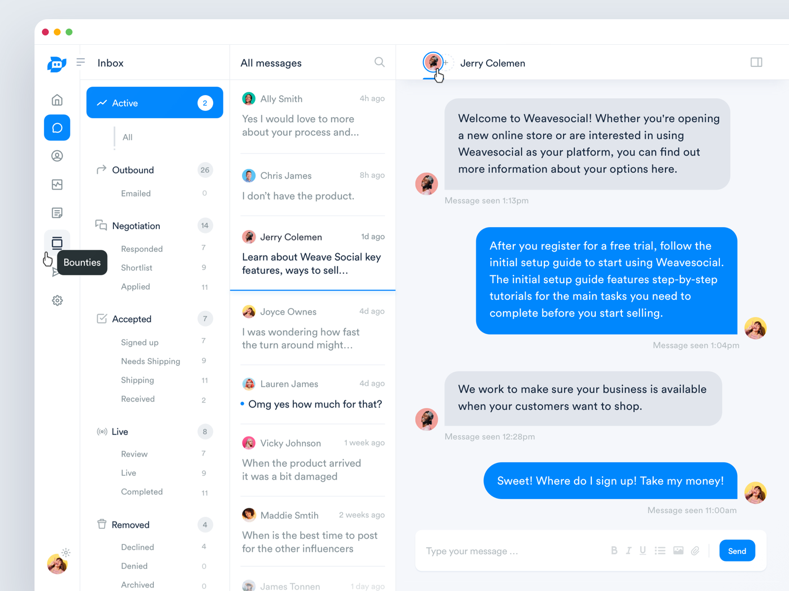 Weave - Chat Ui by Alex Banaga on Dribbble