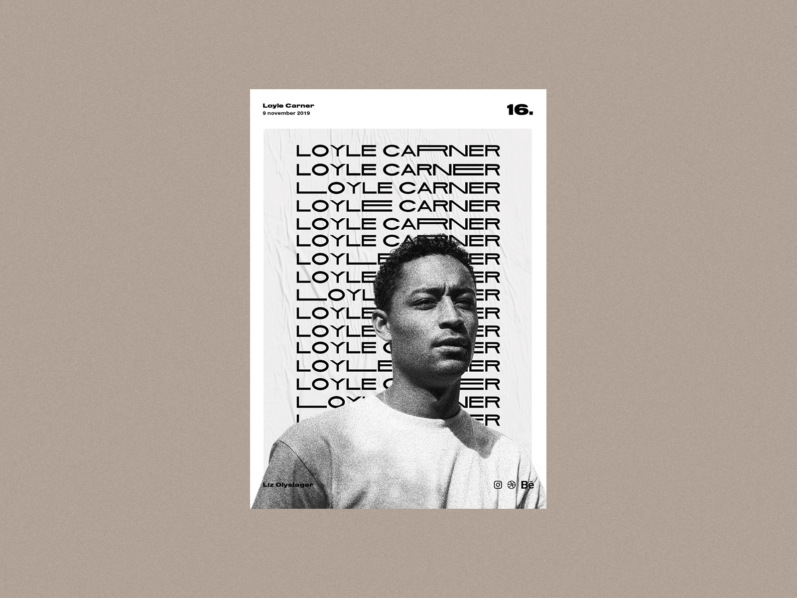 Poster day 16 - Loyle Carner by Liz Olyslager on Dribbble