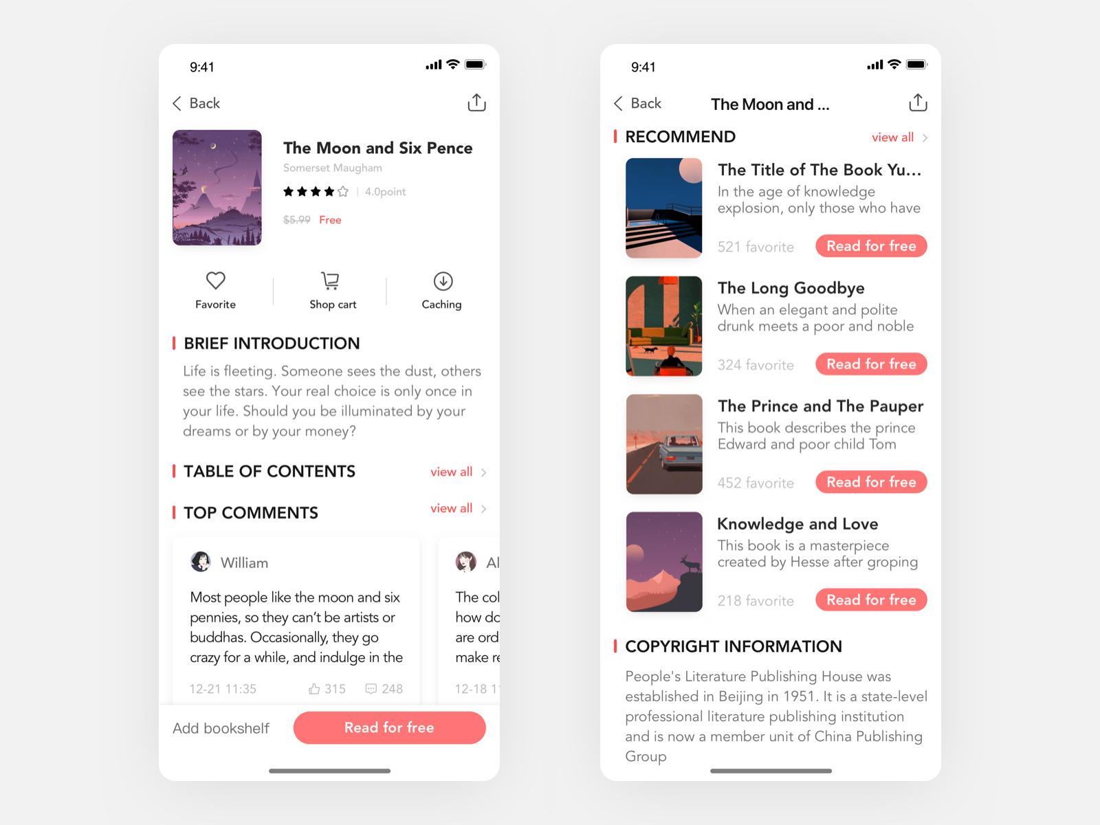Reading details page design by Serein_Gmi on Dribbble