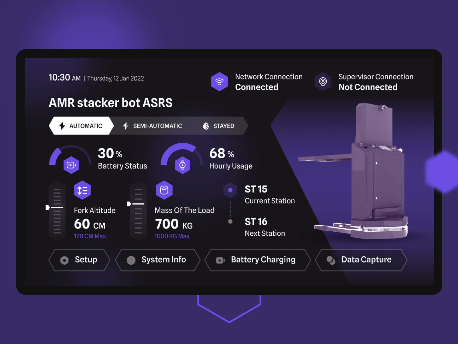 Autonomous Stacker Control Panel by Ghanem Nagi on Dribbble