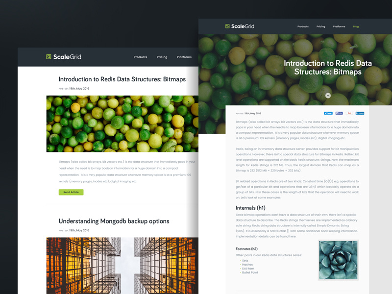 Blog Page Design by Aaron Moody on Dribbble