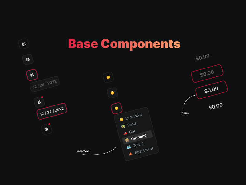 Expenses Application - Add Expense Components by Pavel Keyzik on Dribbble