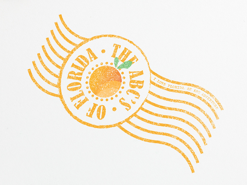 Florida Stamp Design by Brittany Gress on Dribbble