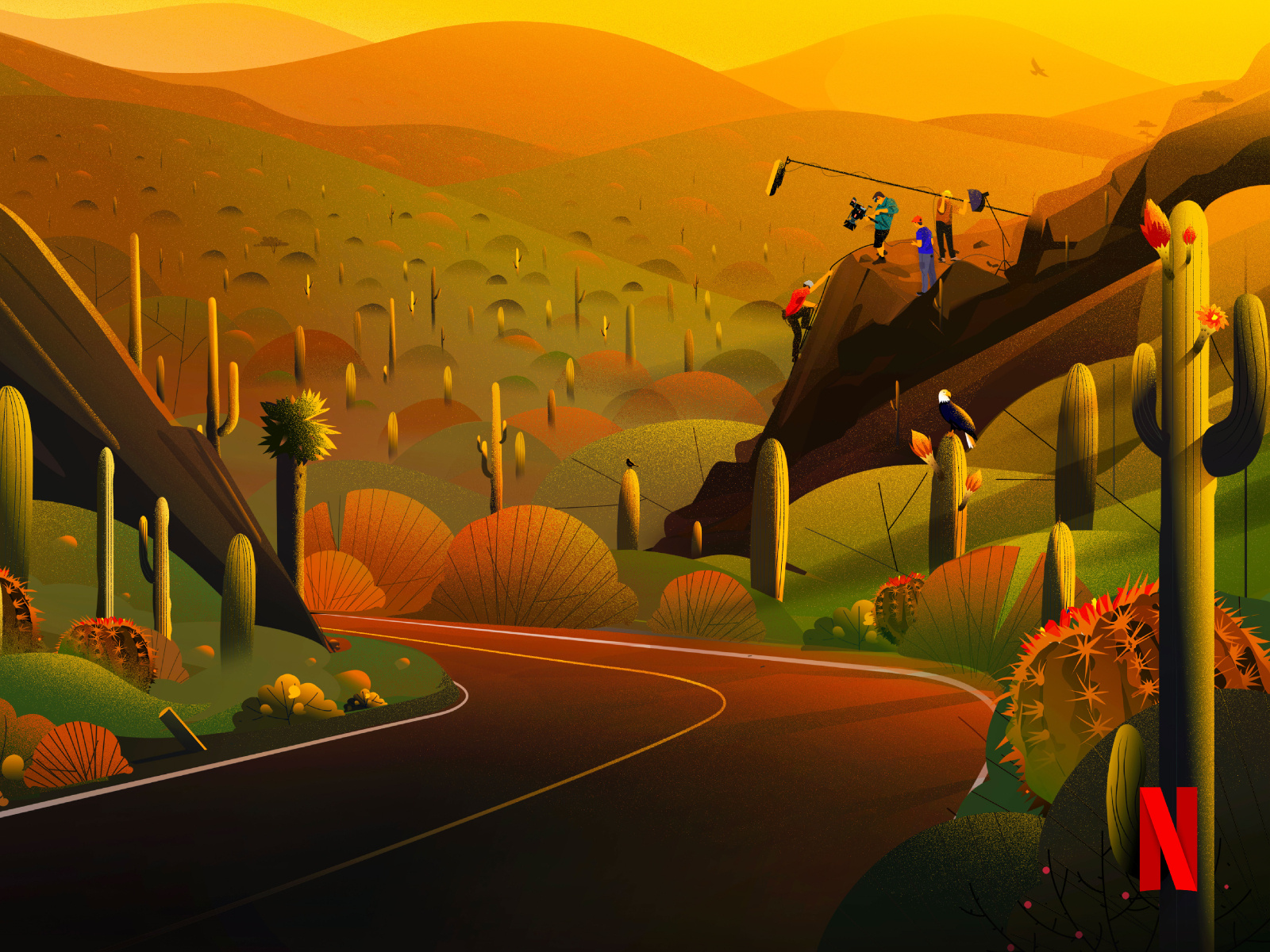 Mexican Desert by Febin Raj on Dribbble