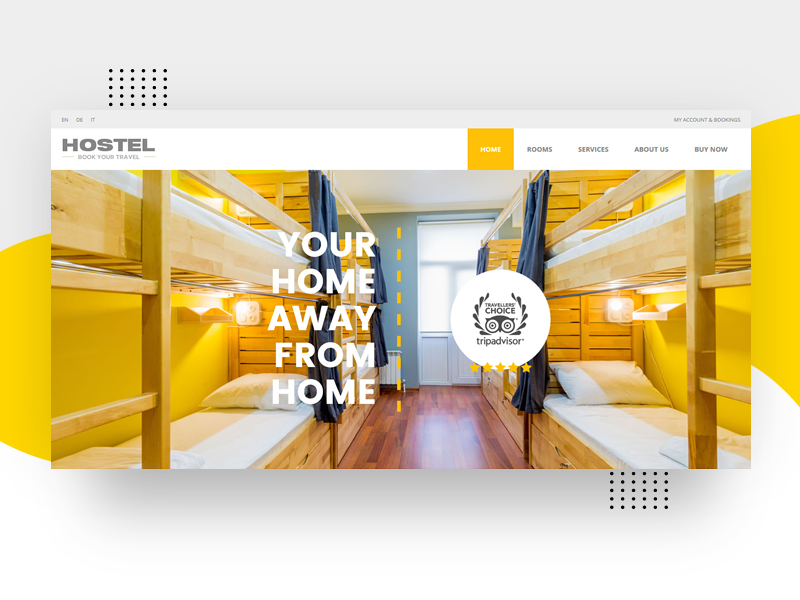 Hostel WordPress Theme by themeenergy on Dribbble