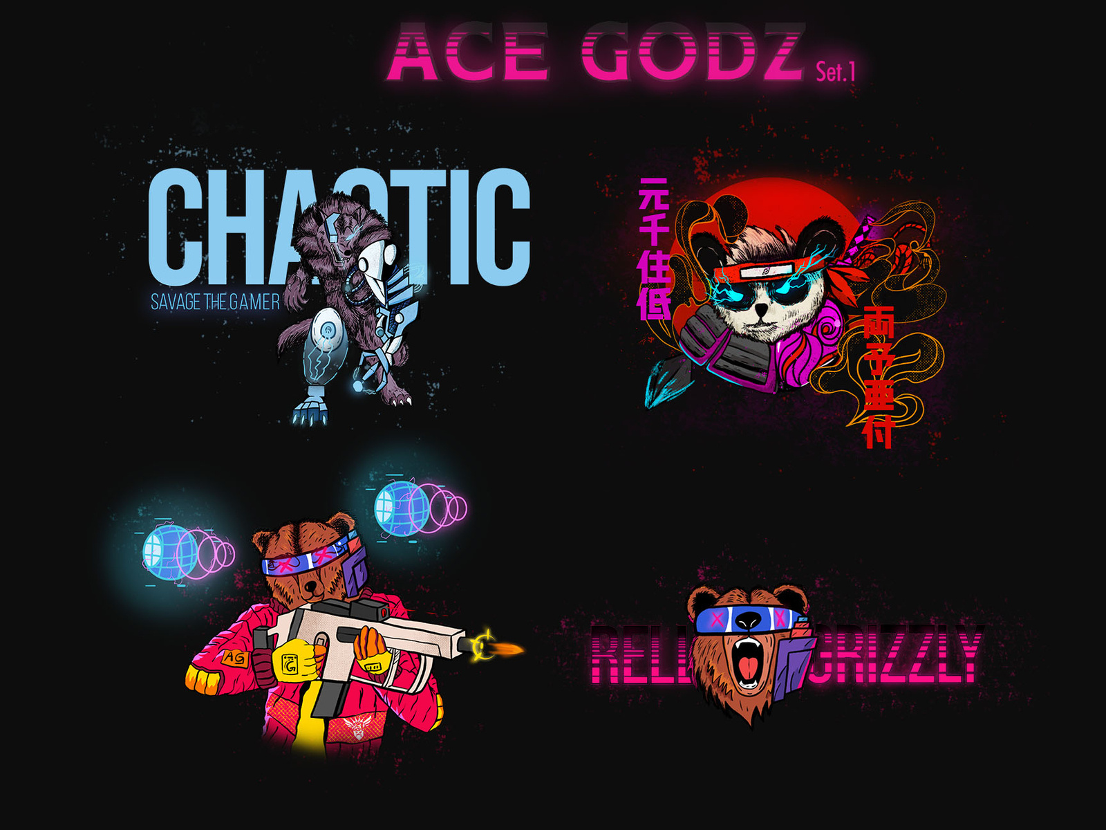 Ace Godz Set 1 by Oneil Clarke on Dribbble