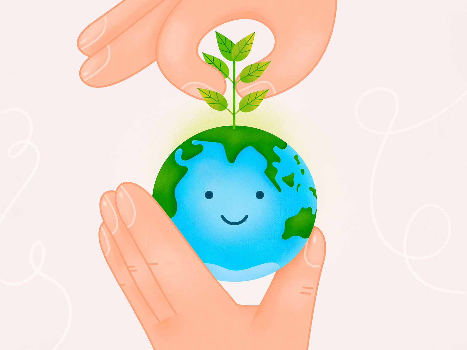 Happy Earth by Ksu Angeltseva on Dribbble