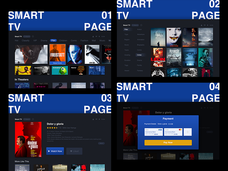 Smart TV UI design by sevenstar_jj on Dribbble