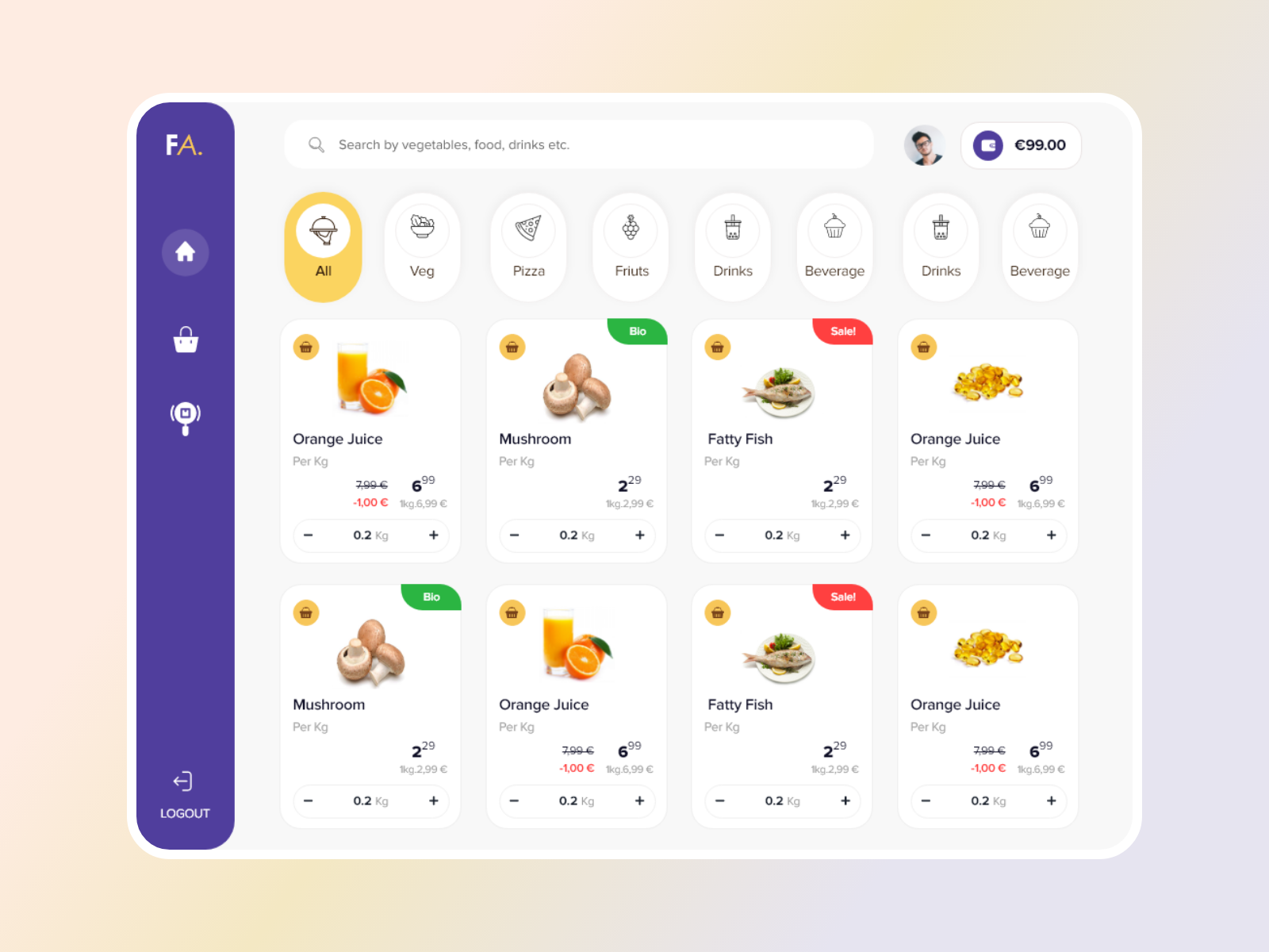 Food Wallet Webapp by Dinesh Danny on Dribbble