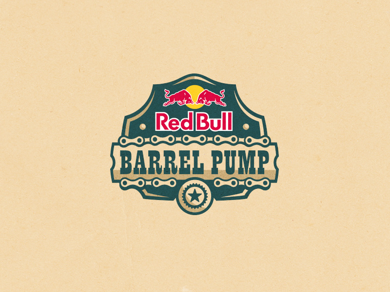 Red Bull Barrel Pump Logo by Ry Johnson on Dribbble