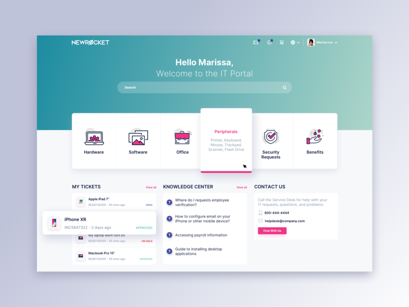 ServiceNow Turnkey Portal Solution Theme By Jeff Lloyd For NewRocket