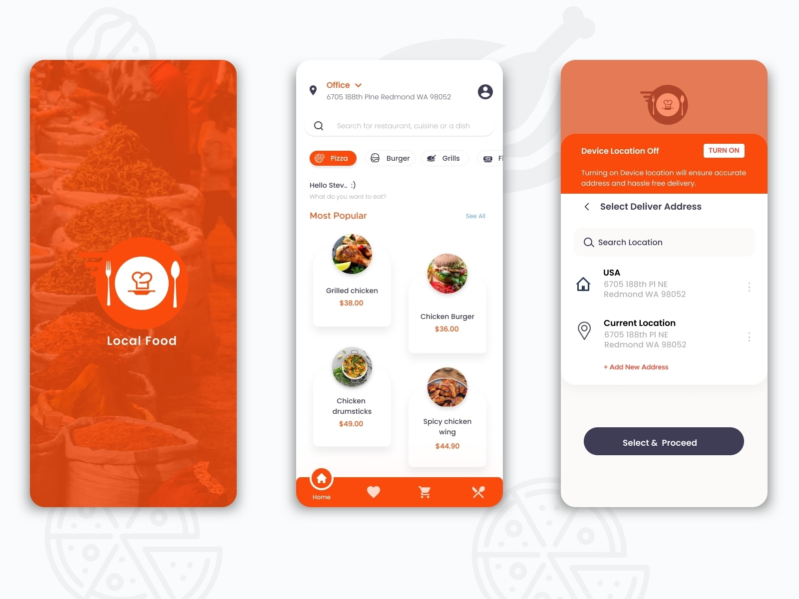 Local Food Mobile APP UI kit by Nag-designs on Dribbble