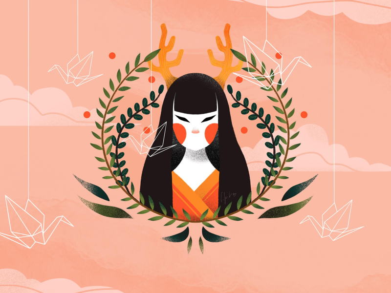 Crane-deer by Sandy Geist on Dribbble