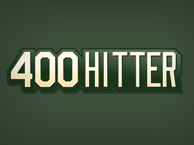 400 Hitter Logo Concept by Matt Walker on Dribbble