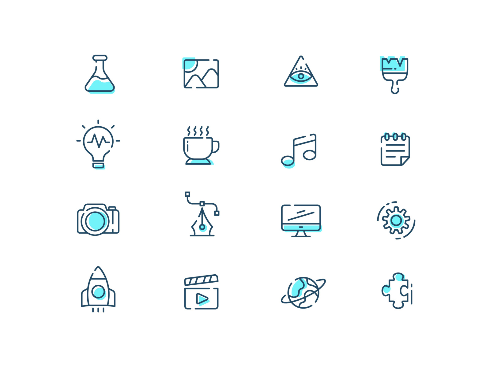 Creatives Lineal Icons Set by Galih Mukti on Dribbble