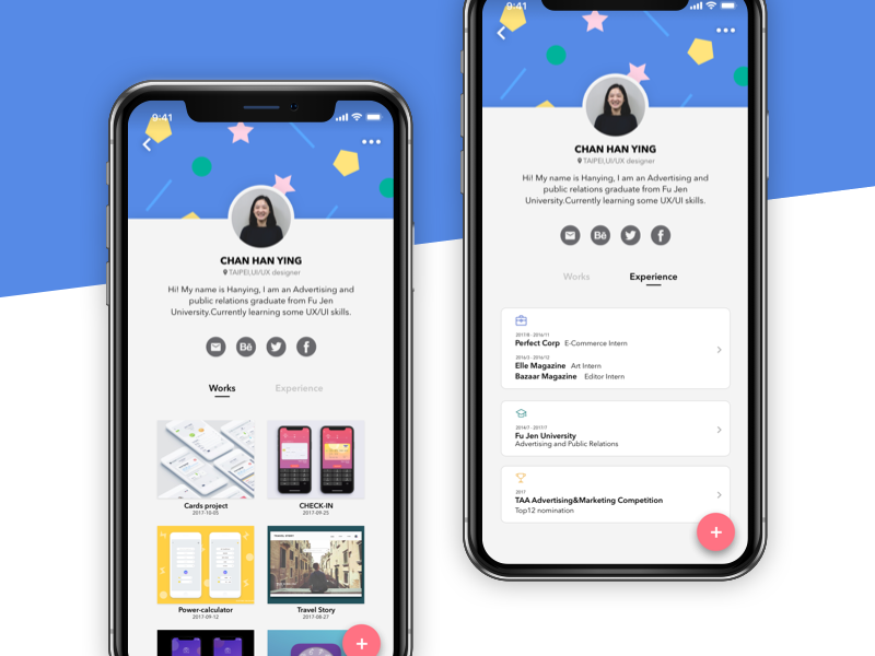 Daily UI - 006 User Profile by Hanying C on Dribbble