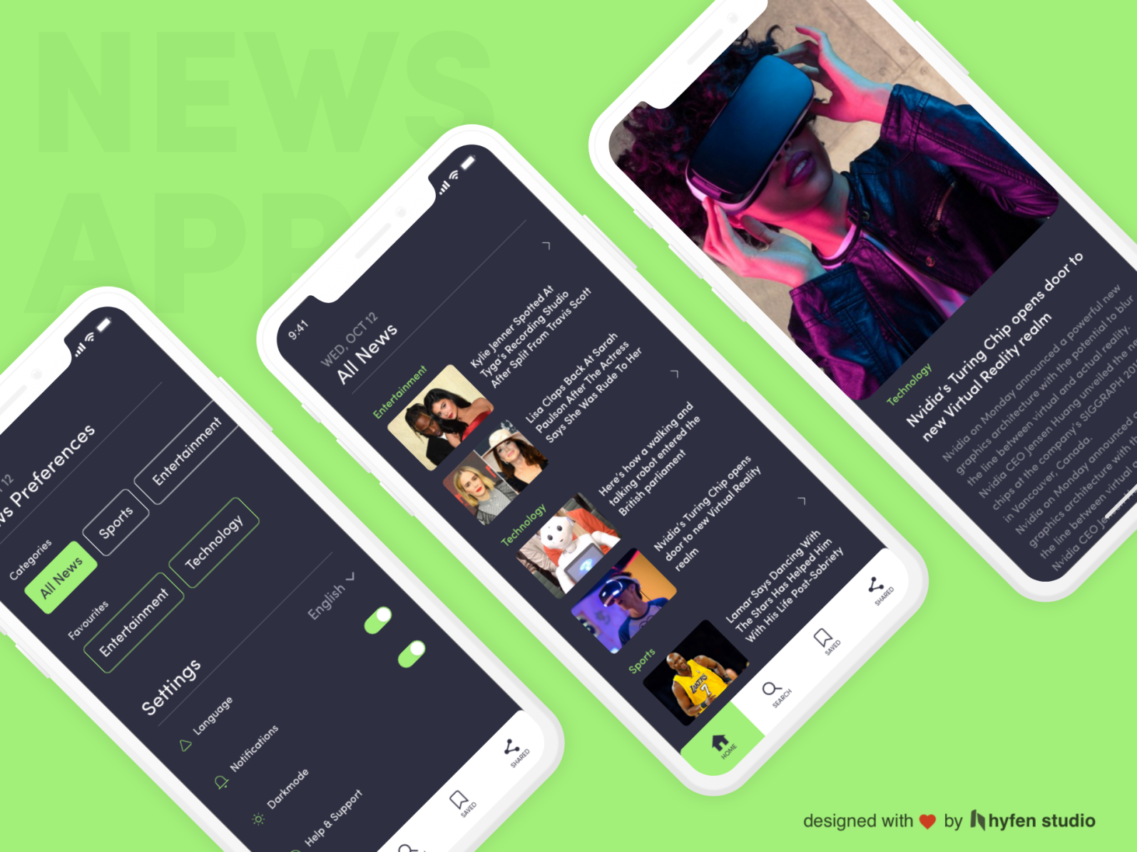 Concept UI for News App by Salt Design Studio on Dribbble