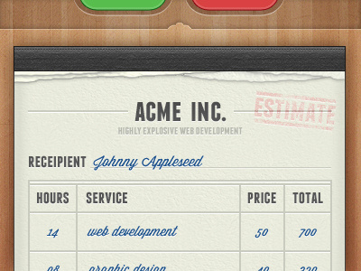 Mini estimate by Tom Neal on Dribbble