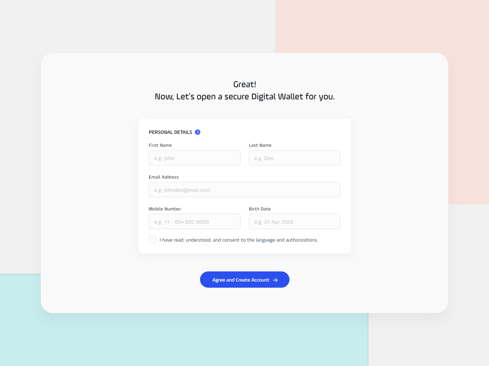 Signup Form for E-commerce Website and Landing Page by Dixant Goriya on ...