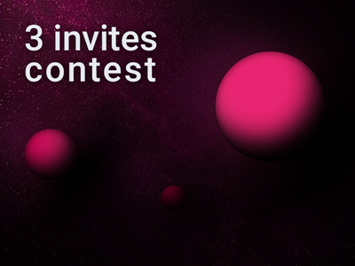 3 invites contest by Thomas Giava on Dribbble