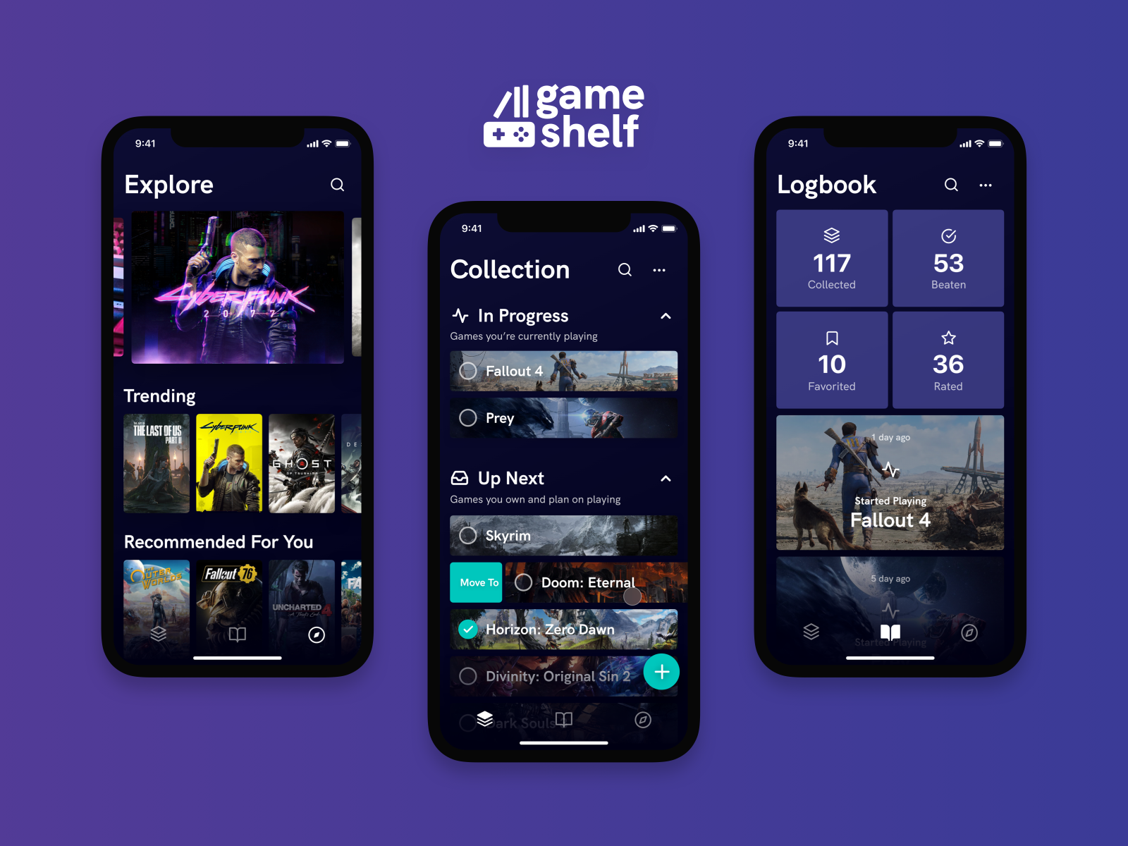 Game Shelf - A Gaming Backlog Manager for iOS by Austin Truchan on Dribbble