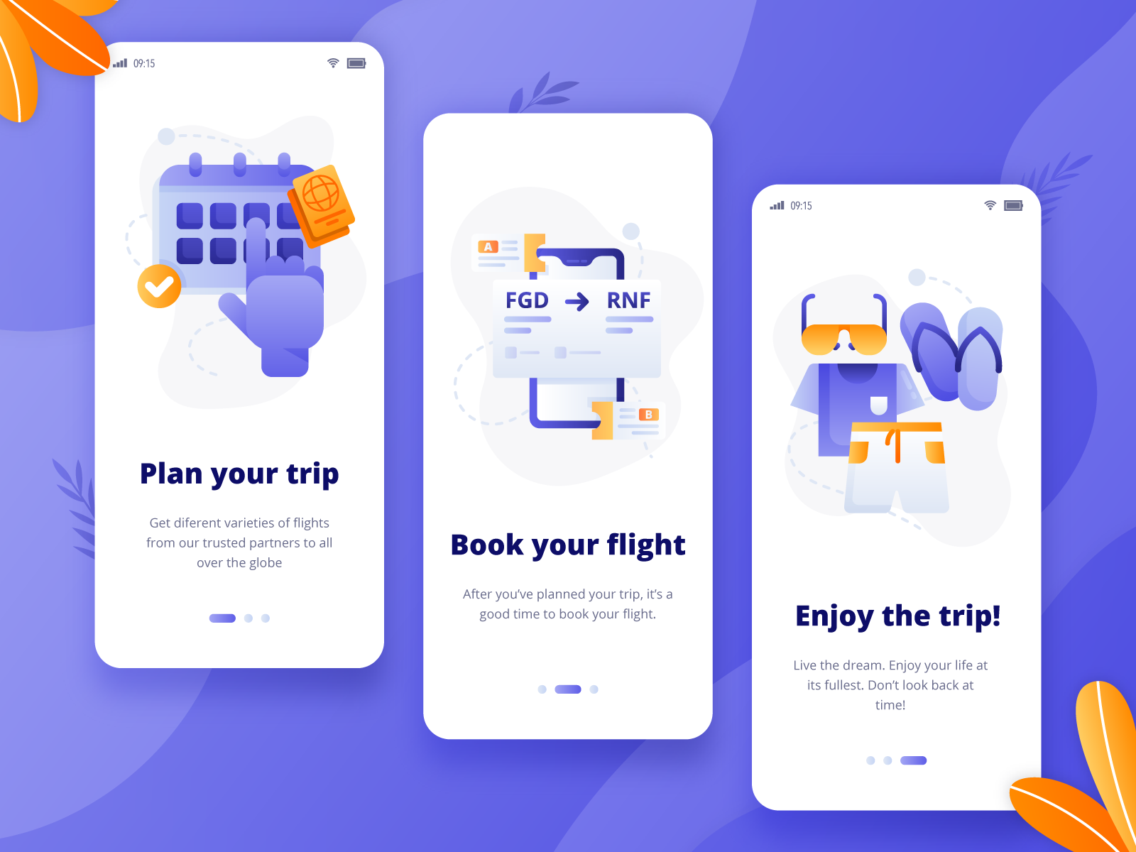 Travel Startup App Onboarding by Samuel Oktavianus on Dribbble