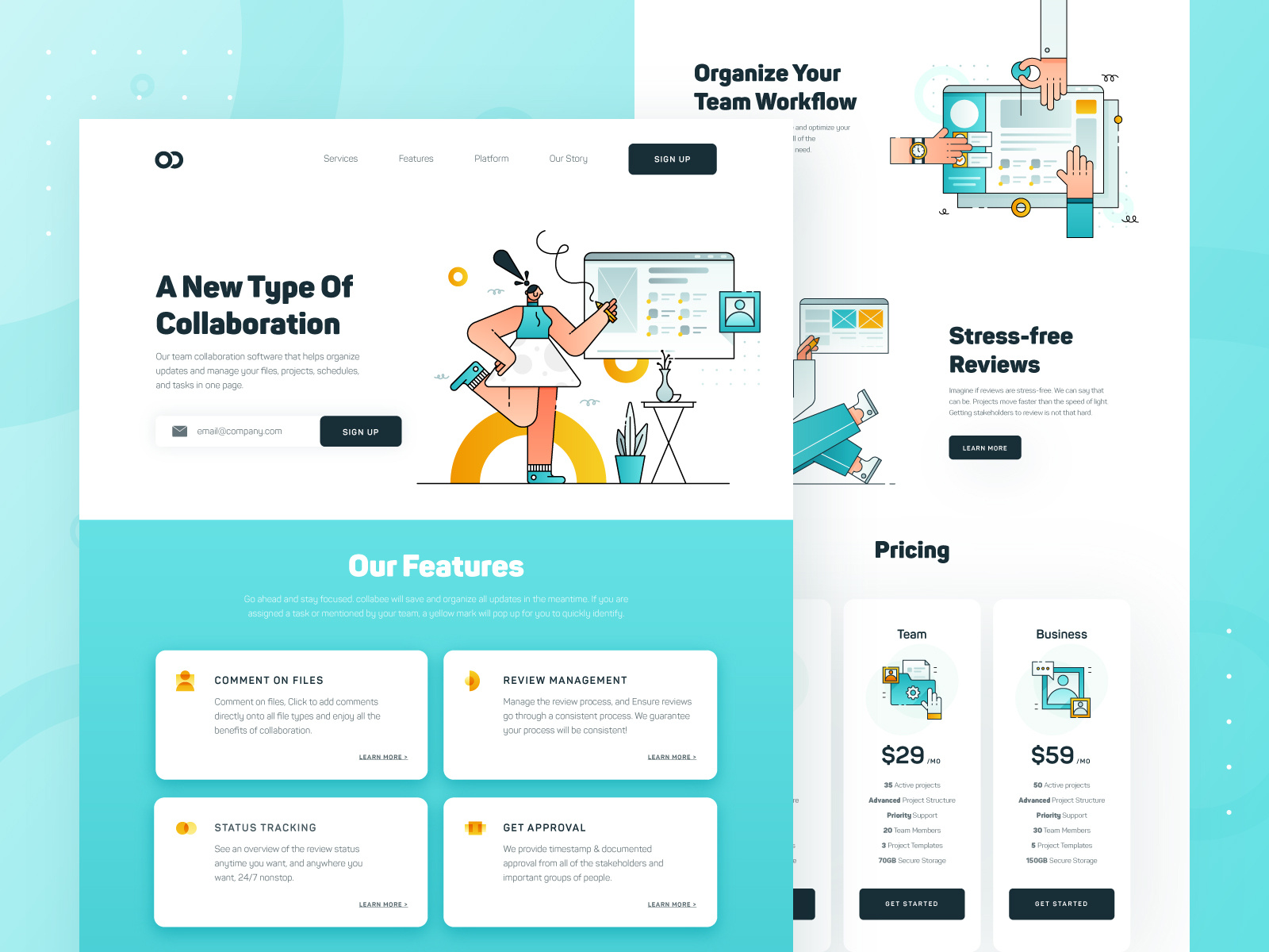 Collaboration Platform Web UI/UX by Samuel Oktavianus on Dribbble