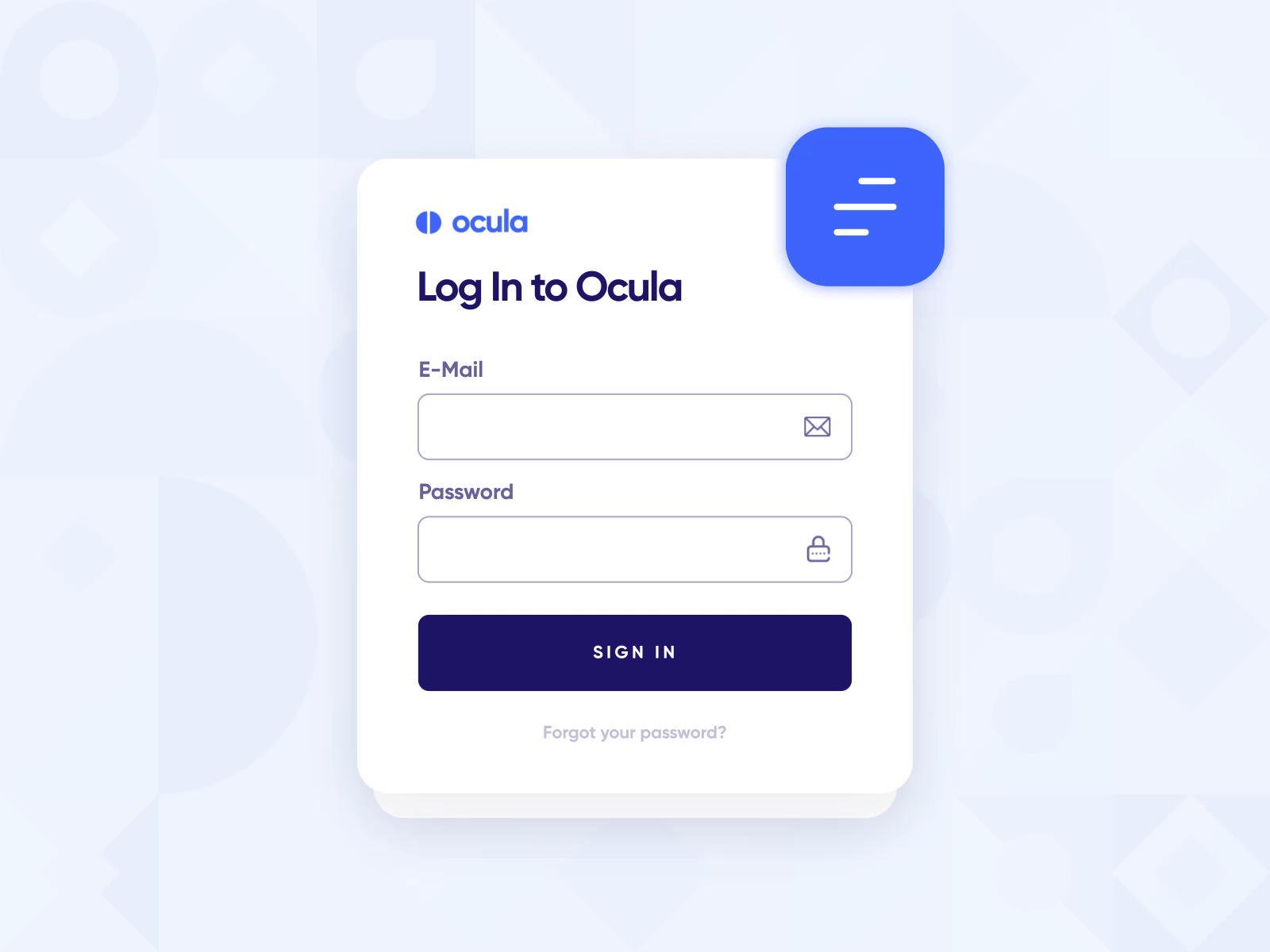 Ocula — UI/UX Login Screen Interaction 1 by Samuel Oktavianus on Dribbble