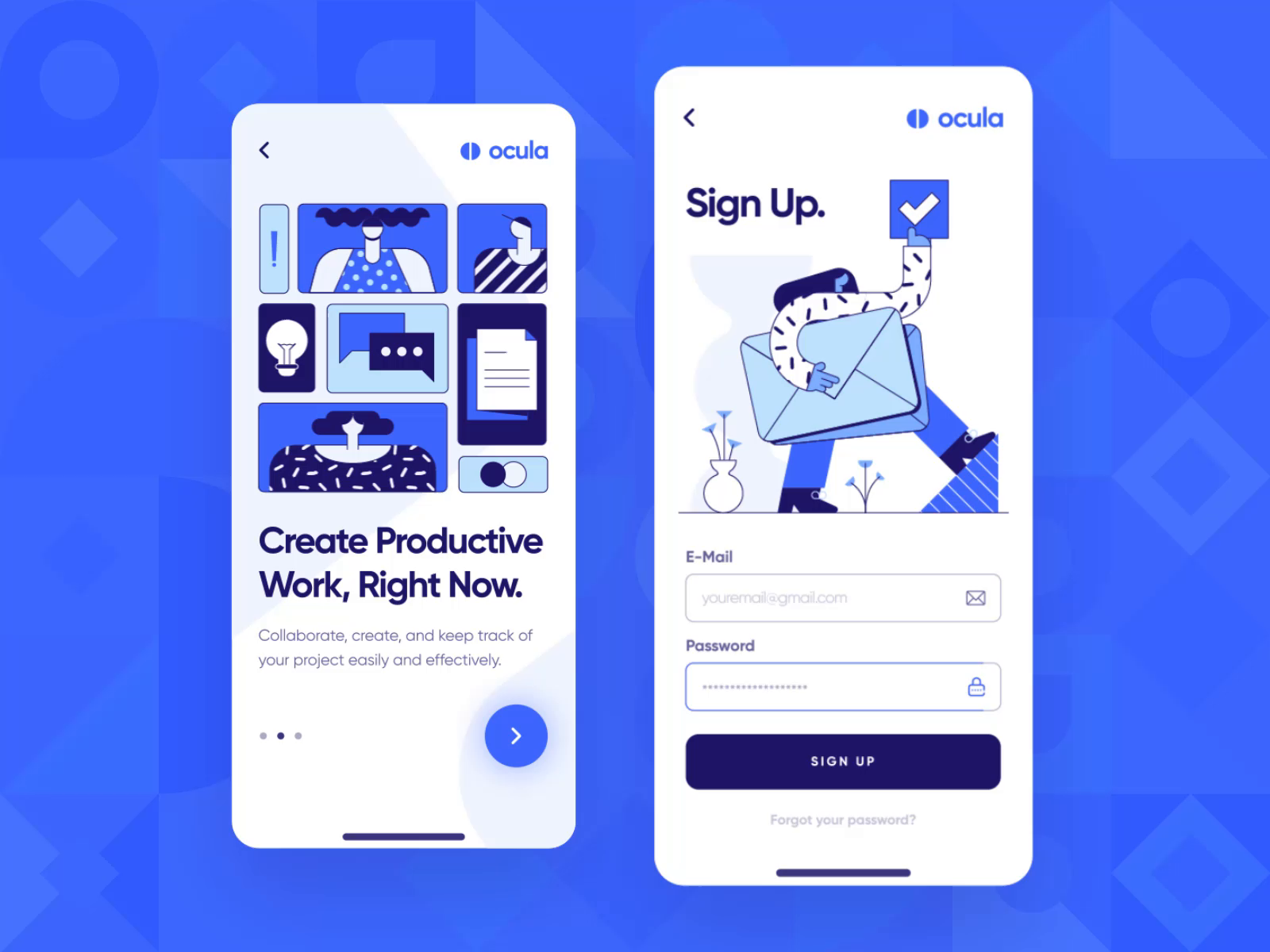 Ocula — UI/UX Login Screen Interaction 3 by Samuel Oktavianus on Dribbble